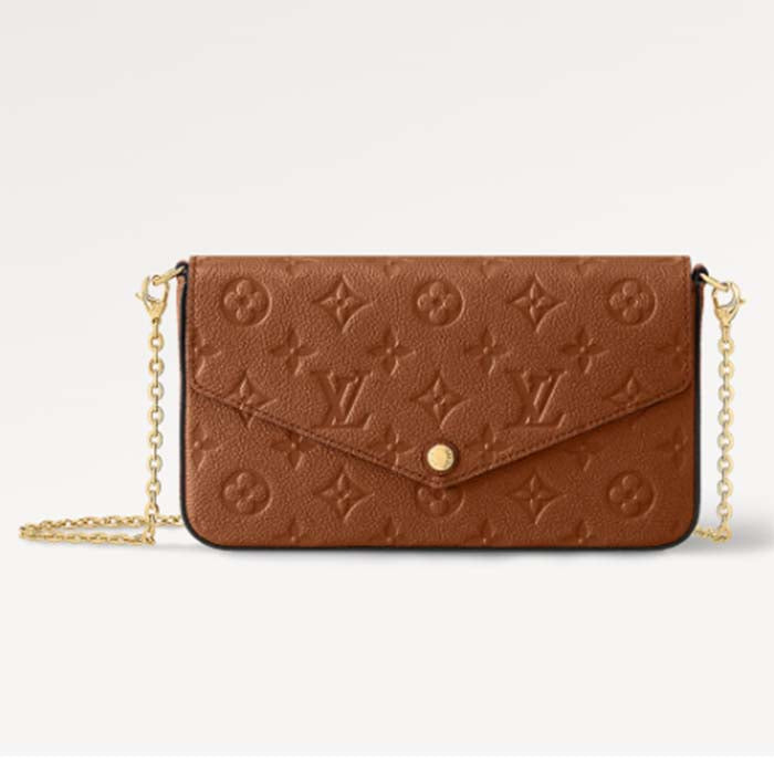 Louis Vuitton LV Women Félicie Pochette Brown Monogram Empreinte Embos ...